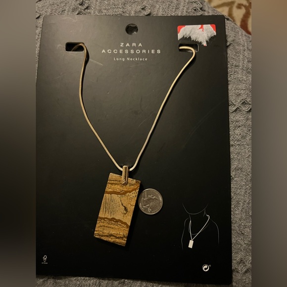 Zara | Jewelry | Nwt Zara Lone Stone Necklace | Poshmark